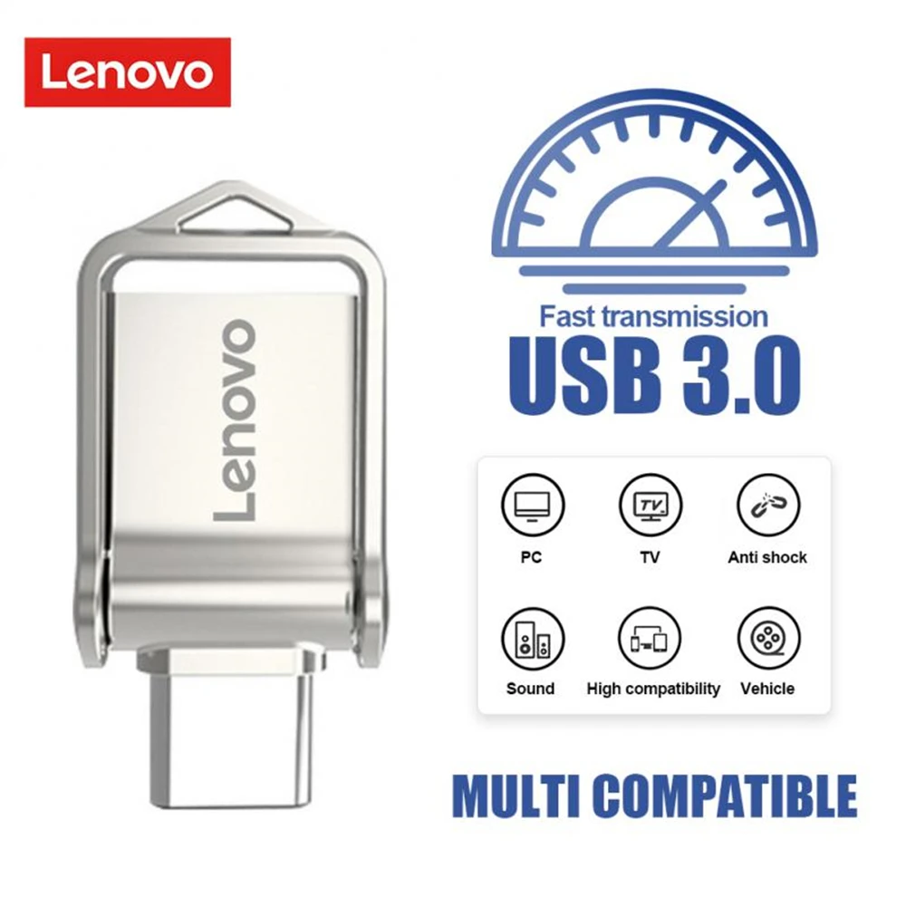 Lenovo-Mini-USB-Type-C-Flash-Drive-para-Celular-Pendrive-de-Alta ...