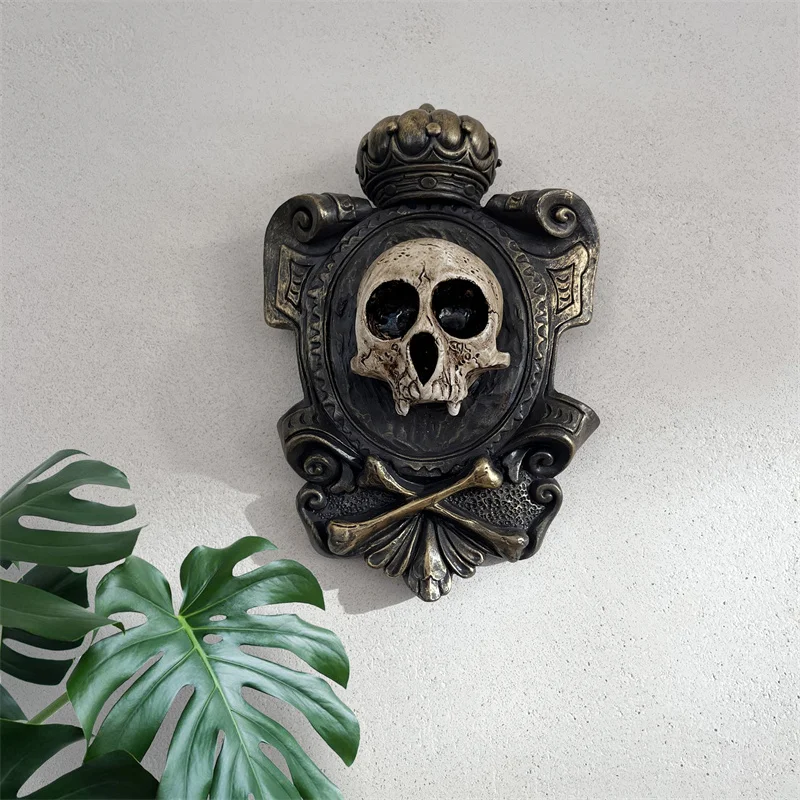Hanging-Skull-Plaque-Skull-Art-Wall-Decor-Halloween-Gothic-Skull-Craft ...
