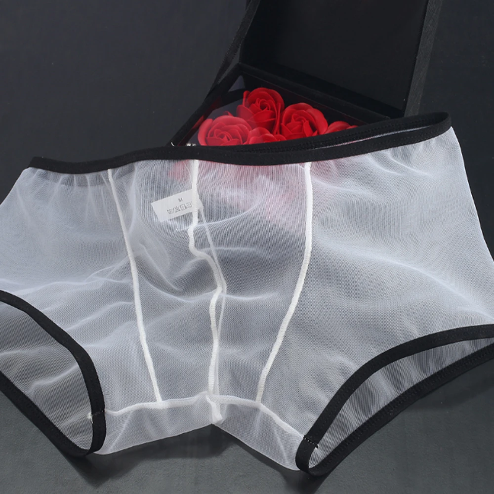Perspective Mens Boxers See Through Boxer Briefs Shorts Underwear ...