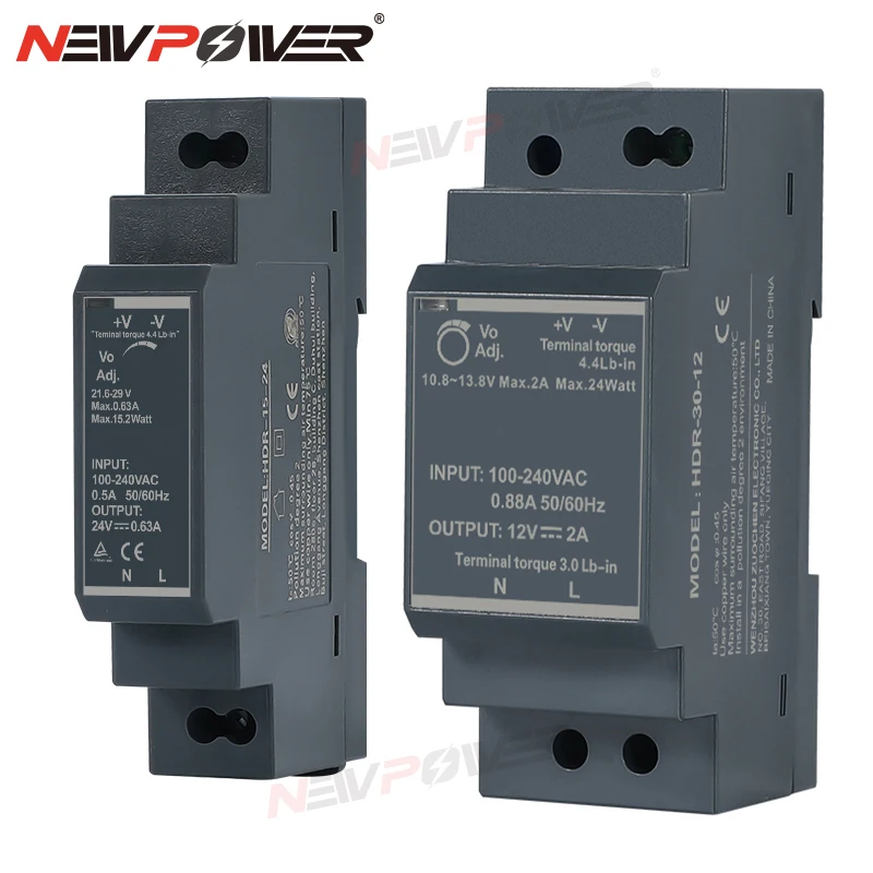 HDR-15-Series-15w-5v-12v-1a-24v-48v-Din-Rail-Ultra-Slim-Power-Supply ...