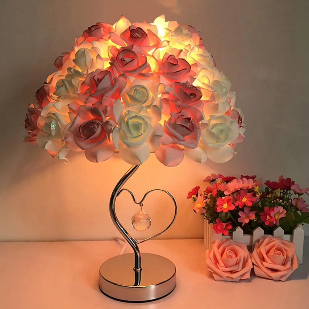 Table-Lamps-Simulation-Rose-Table-Lamp-Eco-Friendly-Ornamental-Heart ...