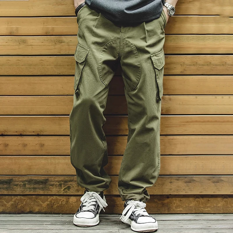 Men's vintage British Royal Navy pants, pure cotton tapered cargo pants ...