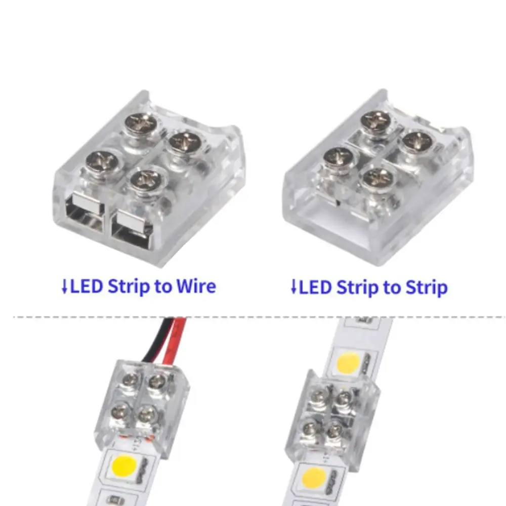 PP-LED-Strip-Buckles-New-8mm-10mm-2PIN-Light-Strip-Fixing-Clip ...