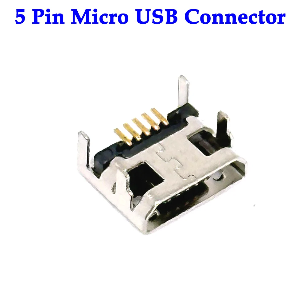 Conector-Micro-USB-de-1-10-piezas-5-pines-5P-MINI-USB-SMD-DIP-hembra ...