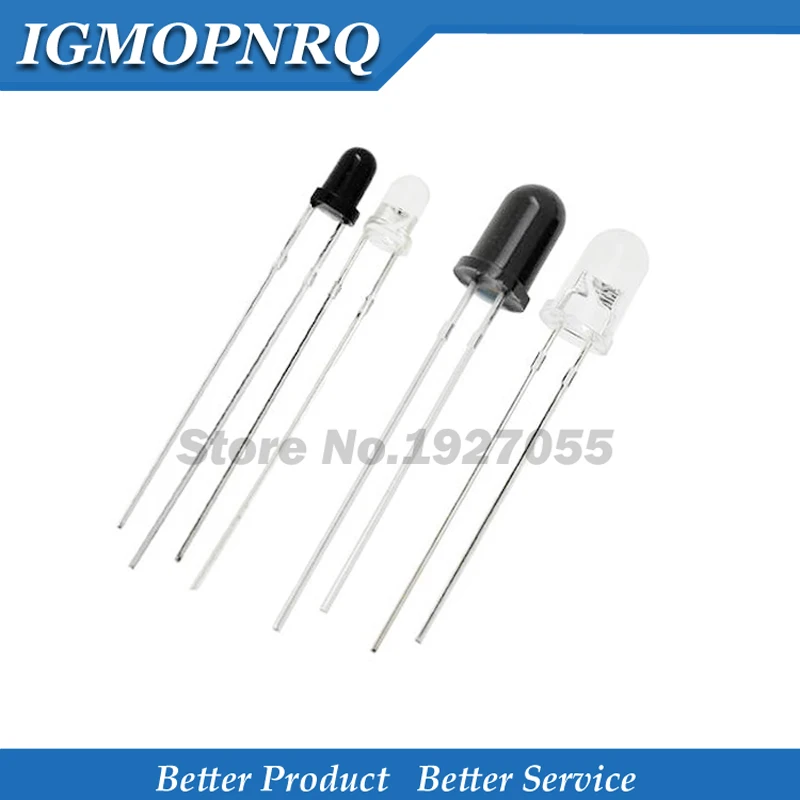 100PCS F3 F5 3MM 5MM 940nm LEDs infrared emitter and receiver Infrared ...