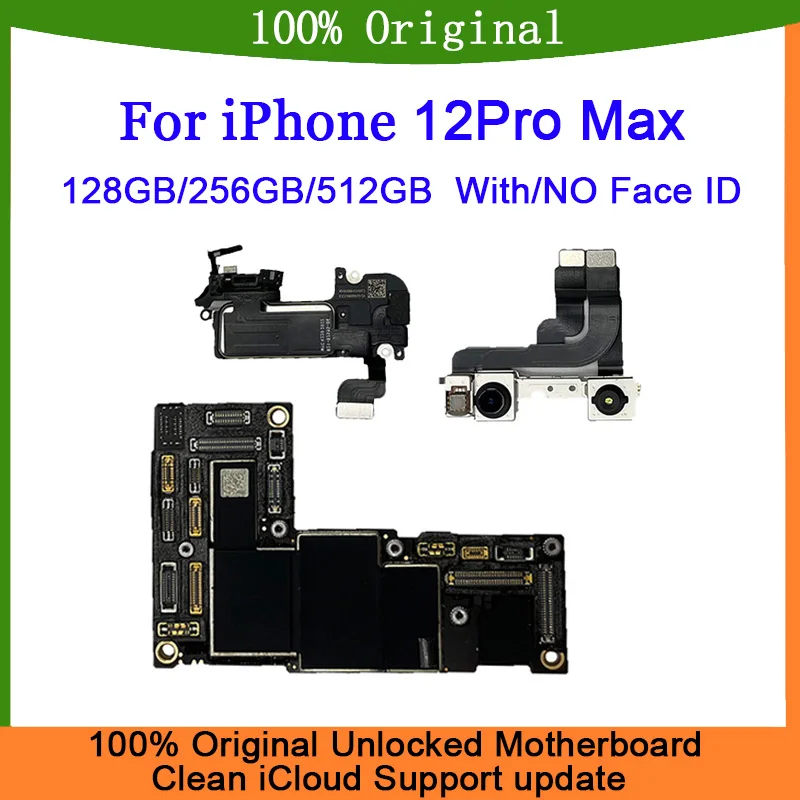 Teste Original Bom Mainboard Para iPhone 12Pro Max Motherboard Com Face ...
