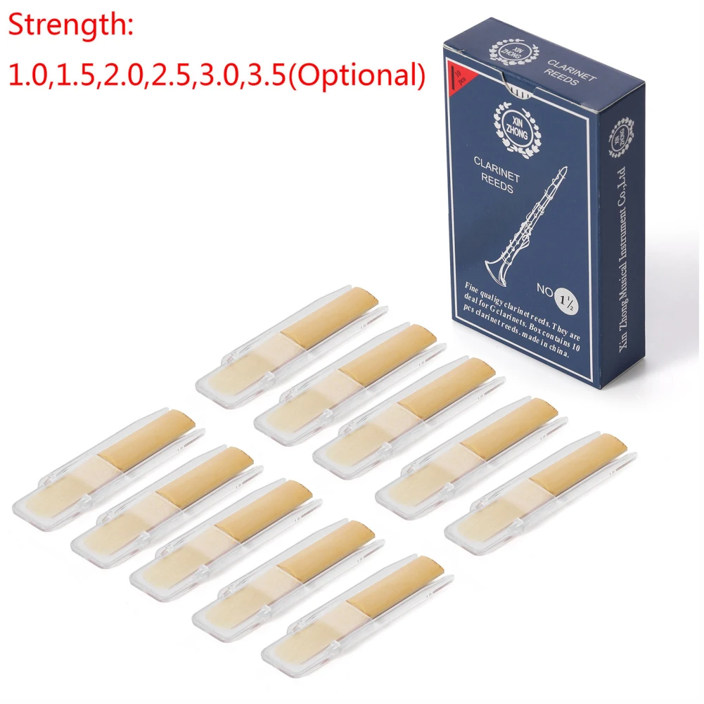 10-PCs-Clarinet-Reeds-With-Portable-Case-Repair-Parts-Reed-Accessory ...