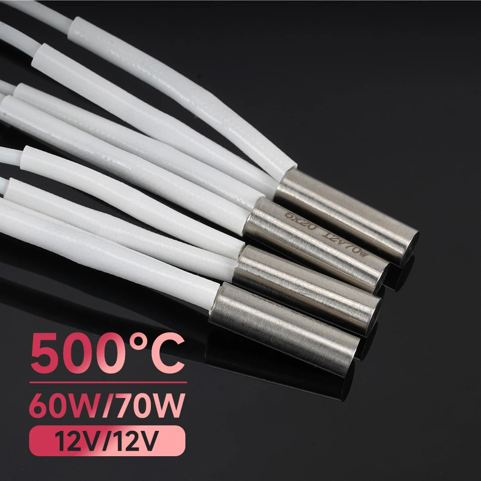 12V/24V 60W 70W Heater Cartridge 3D Printer Parts Hotend Heating Tube 6 ...