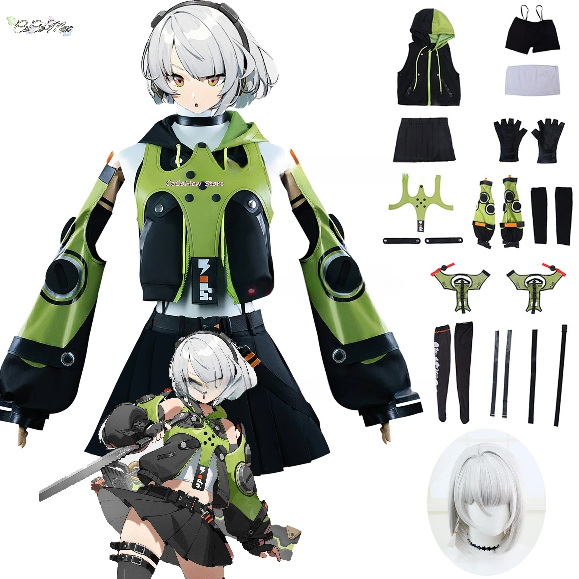 ZZZ-Anby-Demara-Cosplay-Costume-Full-Set-Outfit-Uniform-Prop-Zenless ...