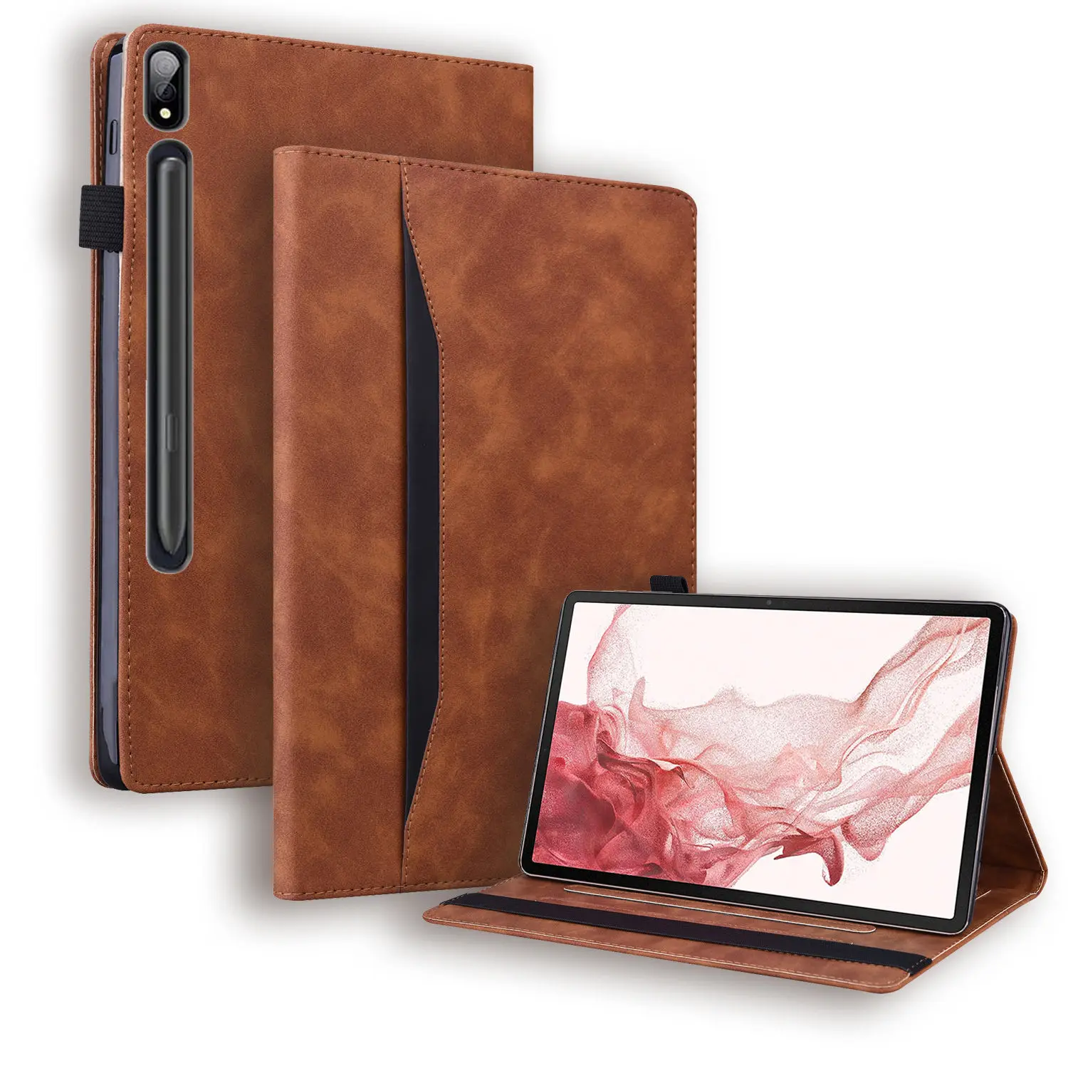 For-Samsung-Galaxy-Tab-S9-Case-PU-Leather-Light-Luxury-Business ...