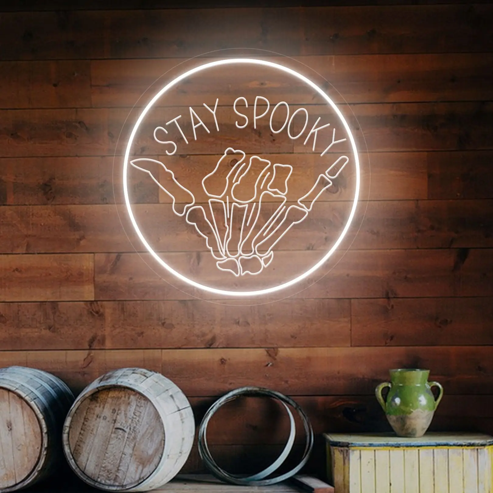 STAY-SPOOKY-Sign-Halloween-Neon-Sign-Custom-Bone-Sign-Party-Event-Decor ...