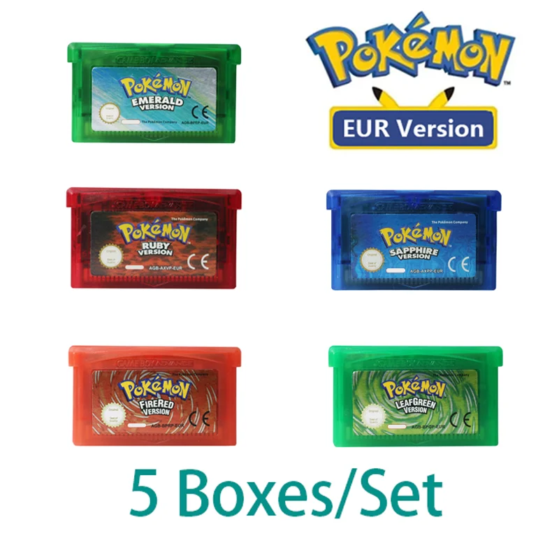 GBA-Serie 32-Bit-Videospielkassette, Konsolen-Speicherkarte, Pokemon ...