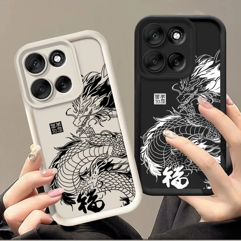 For Motorola Moto G86 G56 5G Case Fashion Dragon Totem Back Cover For ...