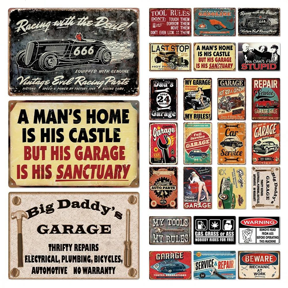 My-Rules-Tin-Sign-Retro-Plaque-Metal-Plate-Vintage-Wall-Art-Poster-Room ...