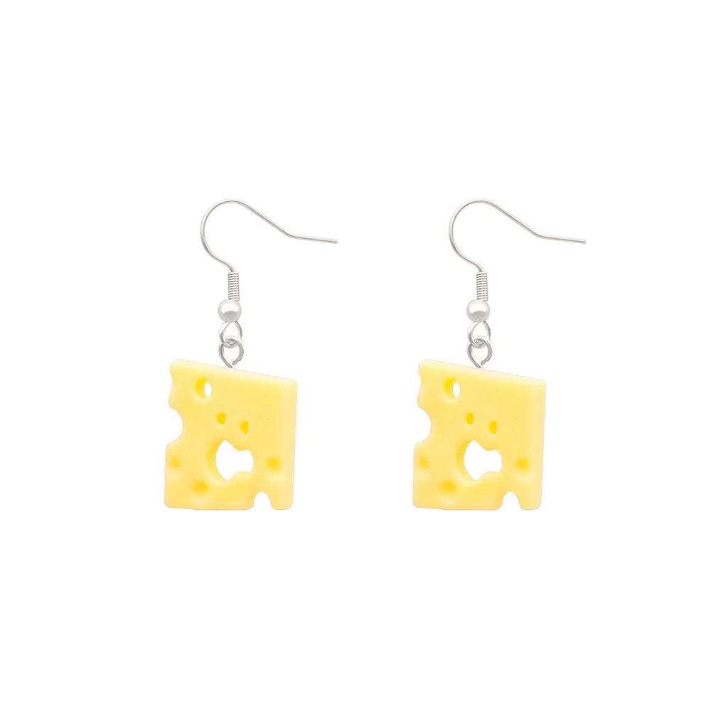 Cinmo Cheese Slices Resin Dangle Earrings For Women Girls Stainless ...