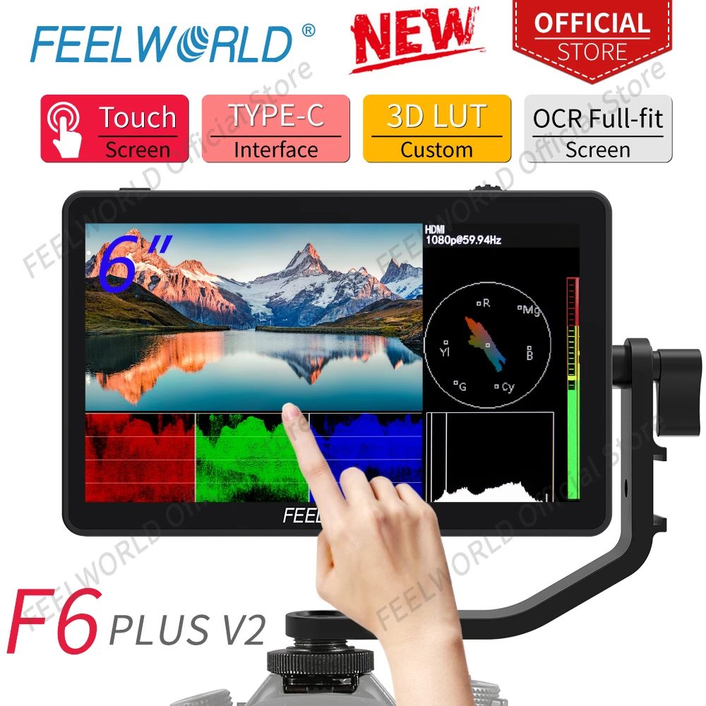 Feelworld F6 Plus V2 6 Inch Camera Dslr Field Monitor 3d Lut Touch