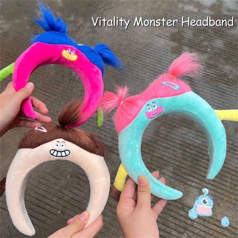 Funny-Vitality-Monster-Plush-Headband-Cartoon-Soft-Fashion-Woman-Girls ...