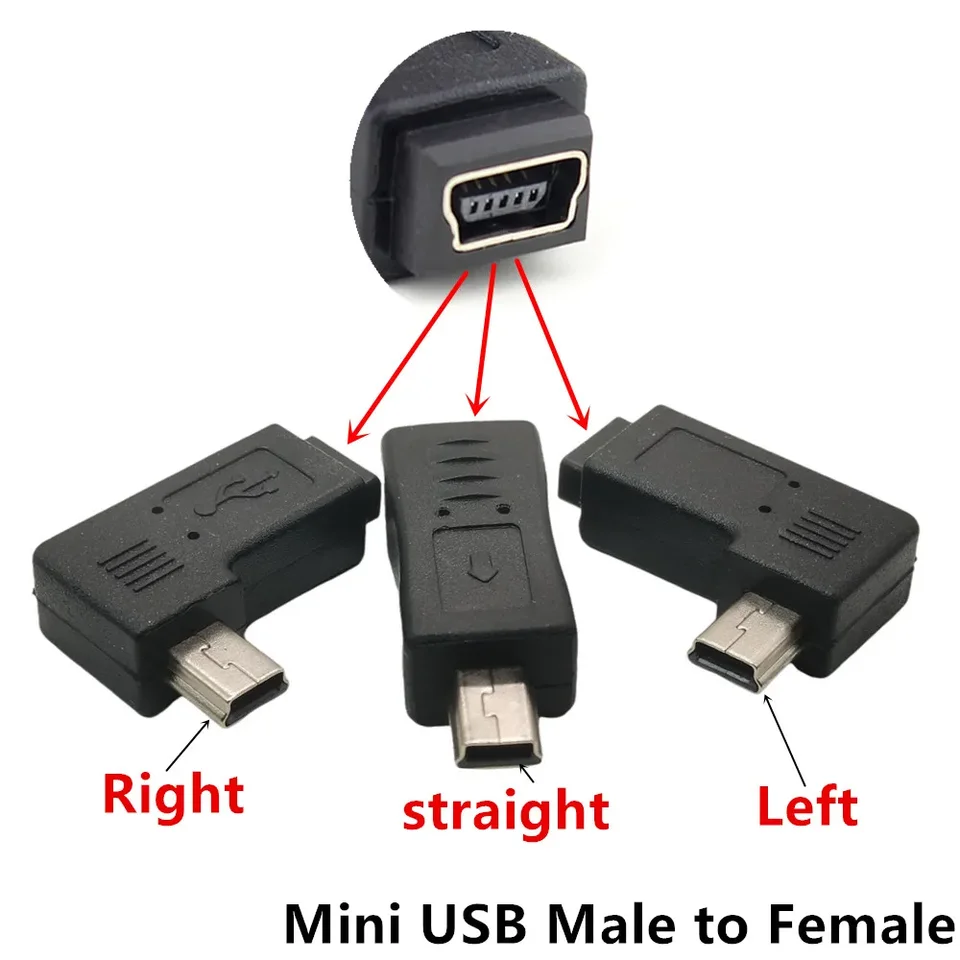 2Pcs/set L Shaped Micro USB Female To Right Left 90 Degree Angle Mini ...