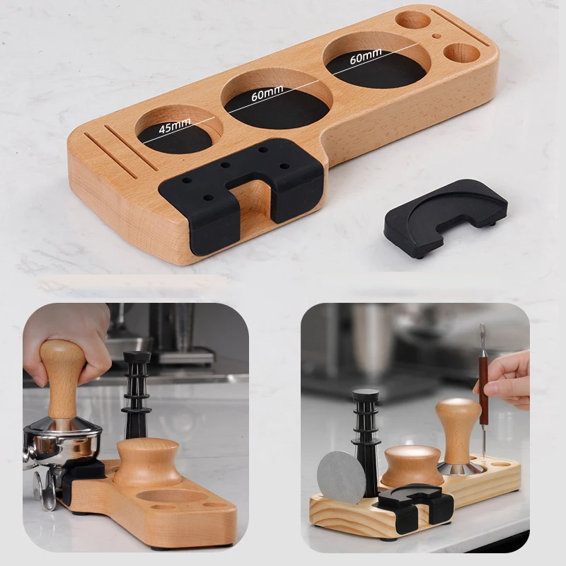 T-shape Coffee Tamper Holder 51/53/58mm Bottomless Portafilter Filter ...