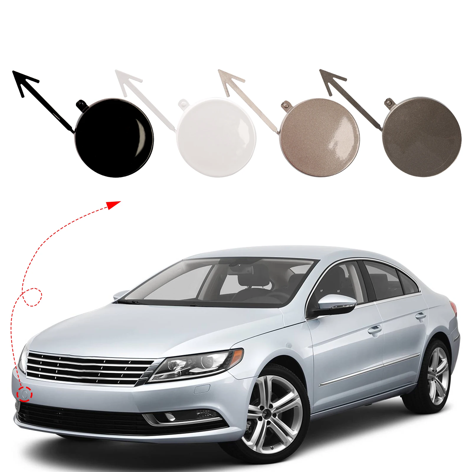 Front-Bumper-Tow-Hook-Cover-Cap-For-VW-Passat-CC-Accessories-2013-2014 ...