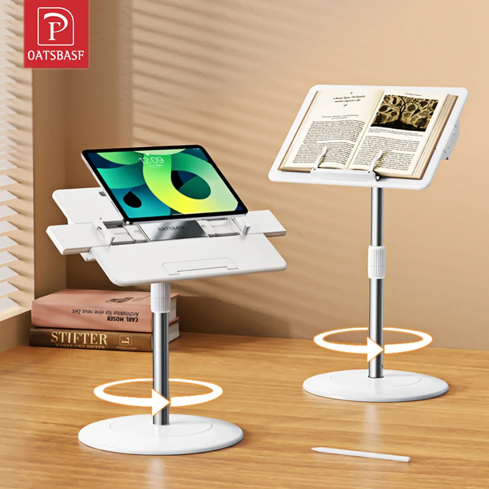 Oatsbasf-Tablet-Holder-ipad-Holder-Stand-Foldable-Tablet-Stand-Book ...
