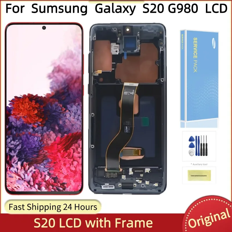 Original AMOLED LCD Display For SAMSUNG Galaxy S20 Lcd G980 G980U G980F ...