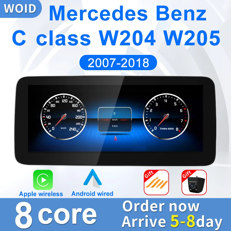 For Mercedes Benz C Class W204 W205 Android Auto Radio Car Central ...