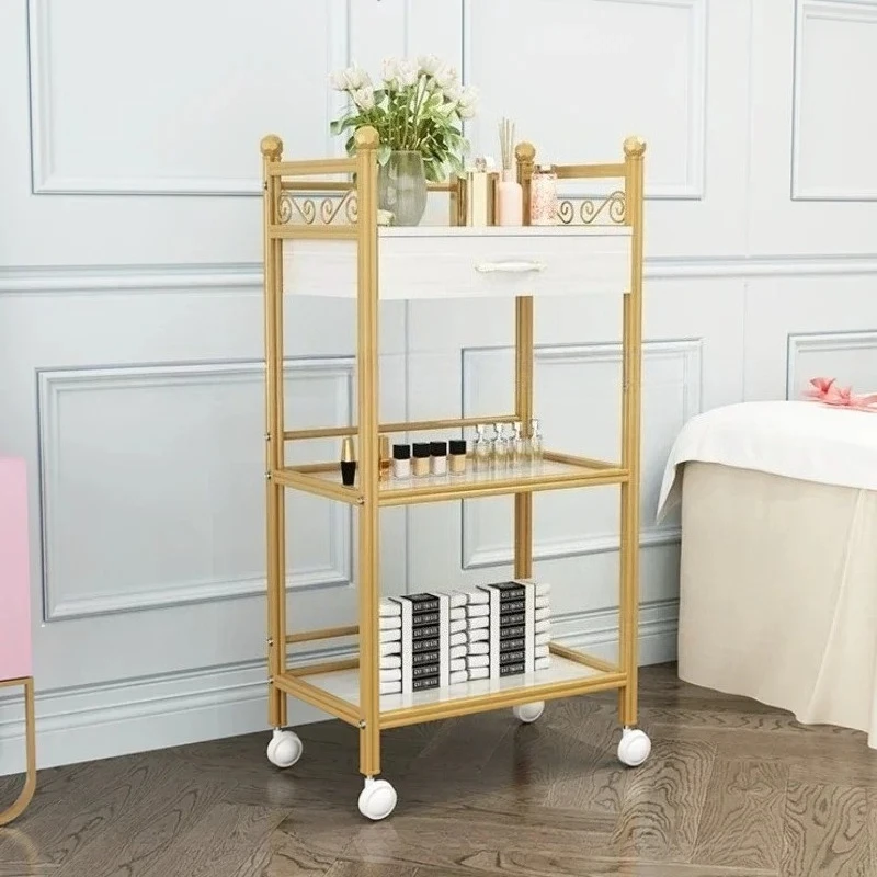 Chariot de rangement noir en acier inoxydable et bois de hêtre pour ...