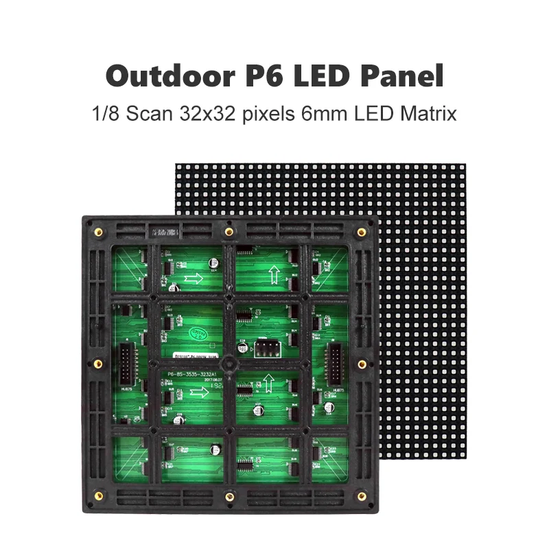 LED Matrix P6 Outdoor Panel Modules 192x192mm 32x32 Pixel Full Color ...