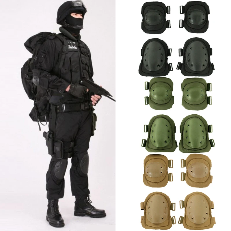 Knee-pad-Tactical-Protective-Gear-Adult-Elbow-Pads-Airsoft-Paintball ...