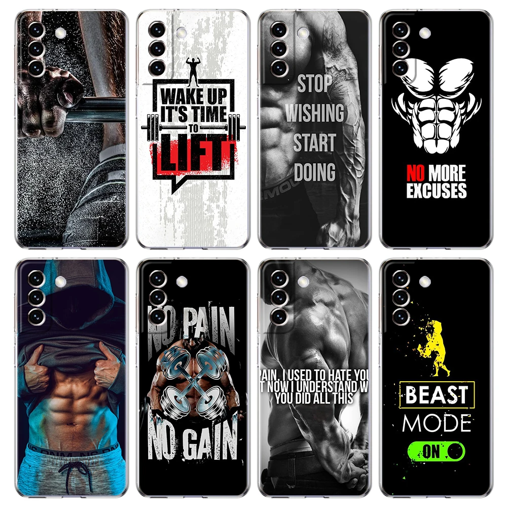 Bodybuilding Gym Fitness Cover for Samsung Galaxy S24 S23 S22 S20 S21 ...