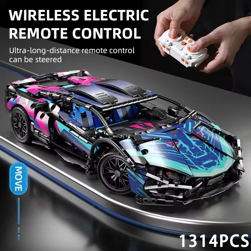 Technical-Racing-Sport-Car-1280Pcs-Model-Building-Blocks-City ...