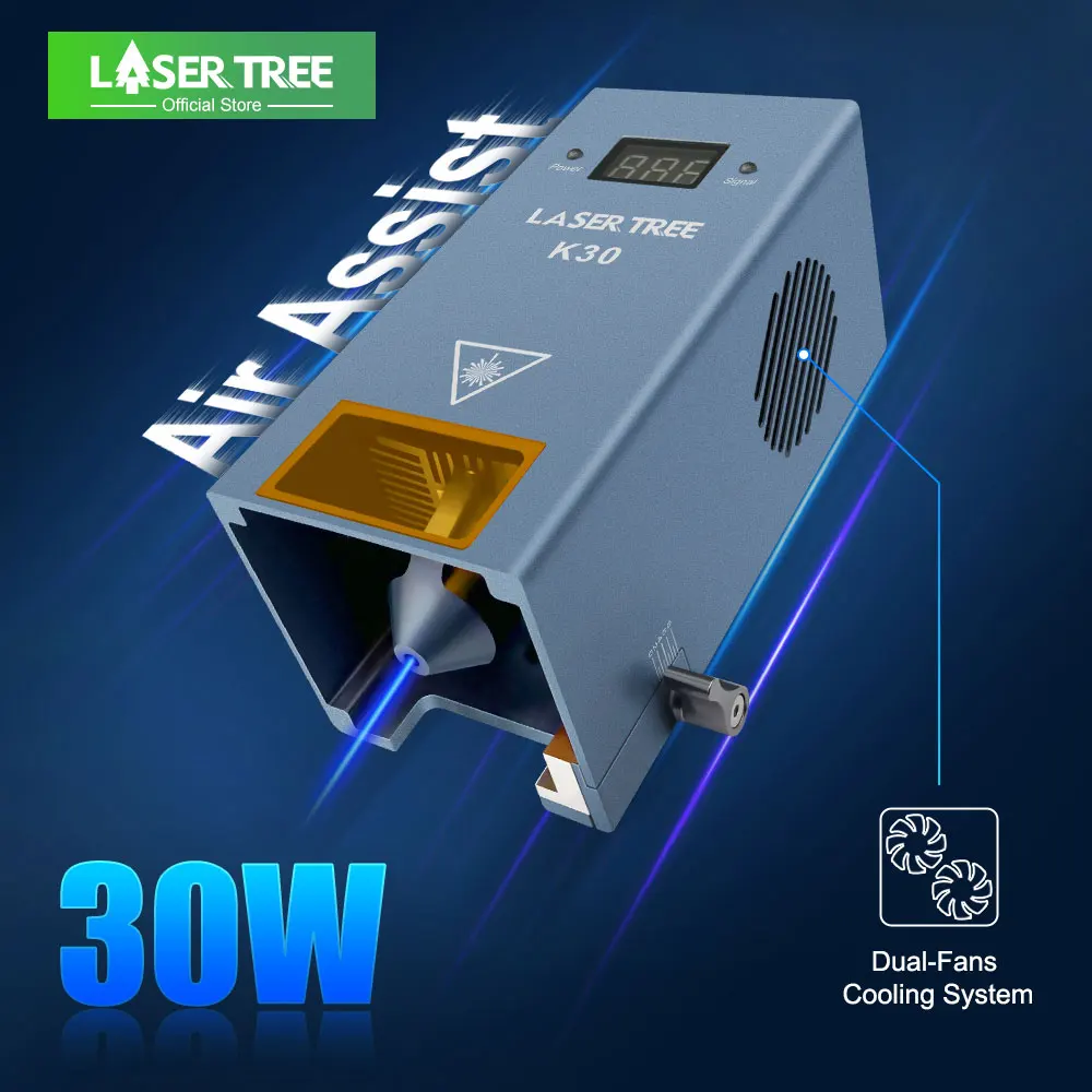 LASER TREE 30W Laser Module with Air Assist K30 Diode Laser Head for ...