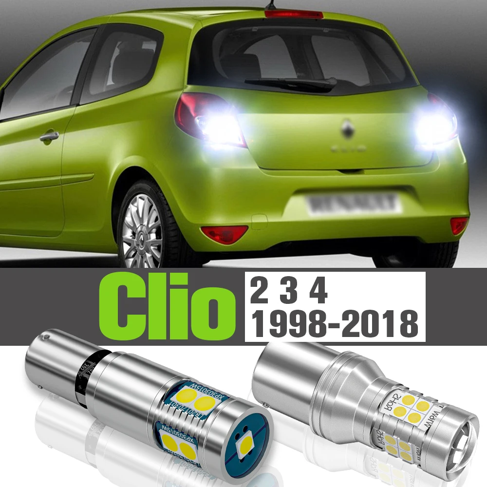 2x LED Reverse Light Accessories Backup Lamp For Renault Clio 2 3 4 ...