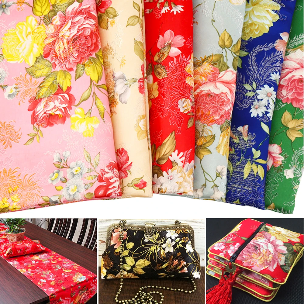 1-5m-Width-Continuous-Length-Thick-Embroidery-Satin-Silk-Brocade ...