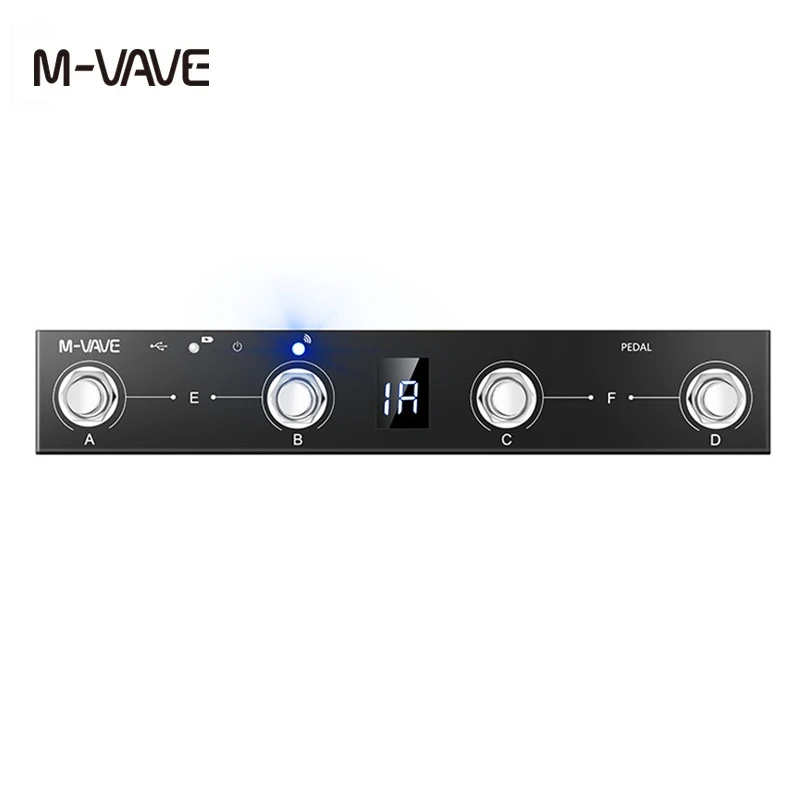 M-VAVE Chocolate BT Wireless MIDI Controller 4 Footswitch Supports USB MIDI Foot Controller ...