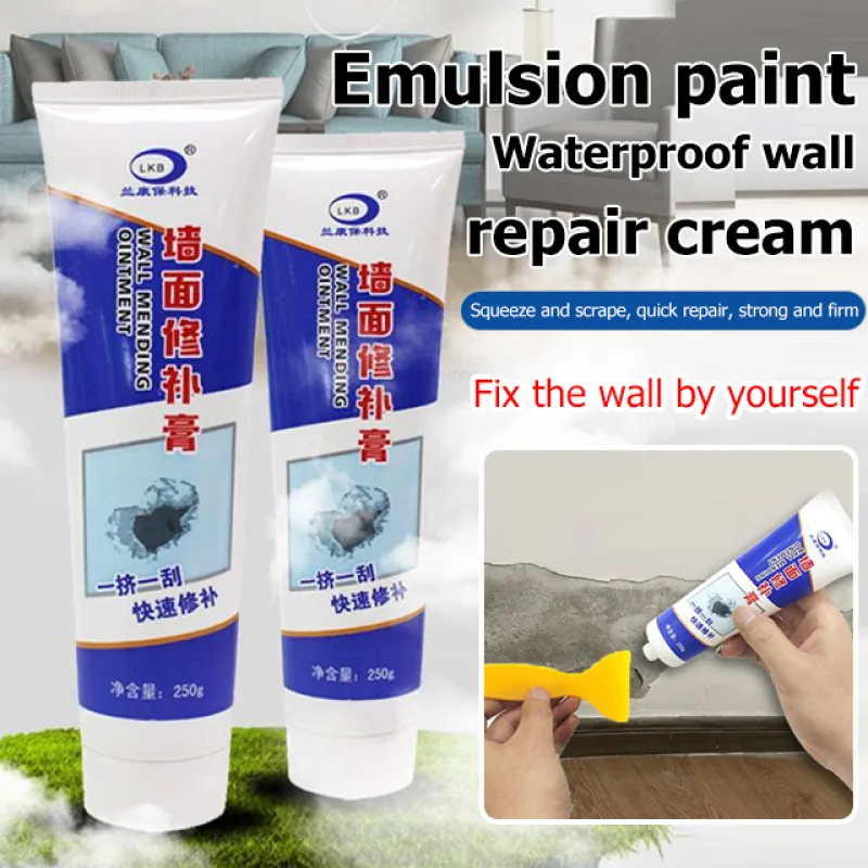 Repairing-cracks-and-nail-hole-putty-powder-white-emulsion-paint ...