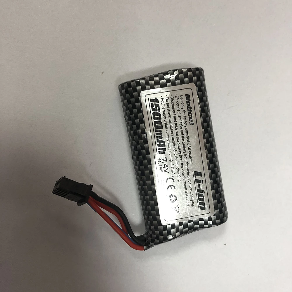 7.4V 1500mAh Li-ion Battery 18650 For HBX 2105A T10 High Speed RC Toys ...