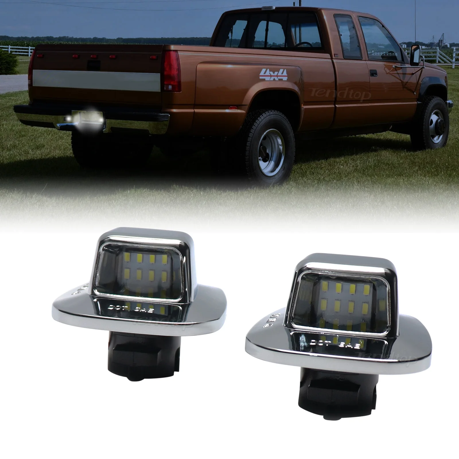 LED License Plate Light Lamp for Chevy C1500 C2500 C3500 K1500 Pickup ...