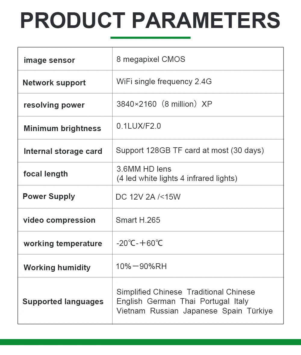 Prise de type A 5MP-EU-Caméra de surveillance extérieure IP WiFi HD 4K ...