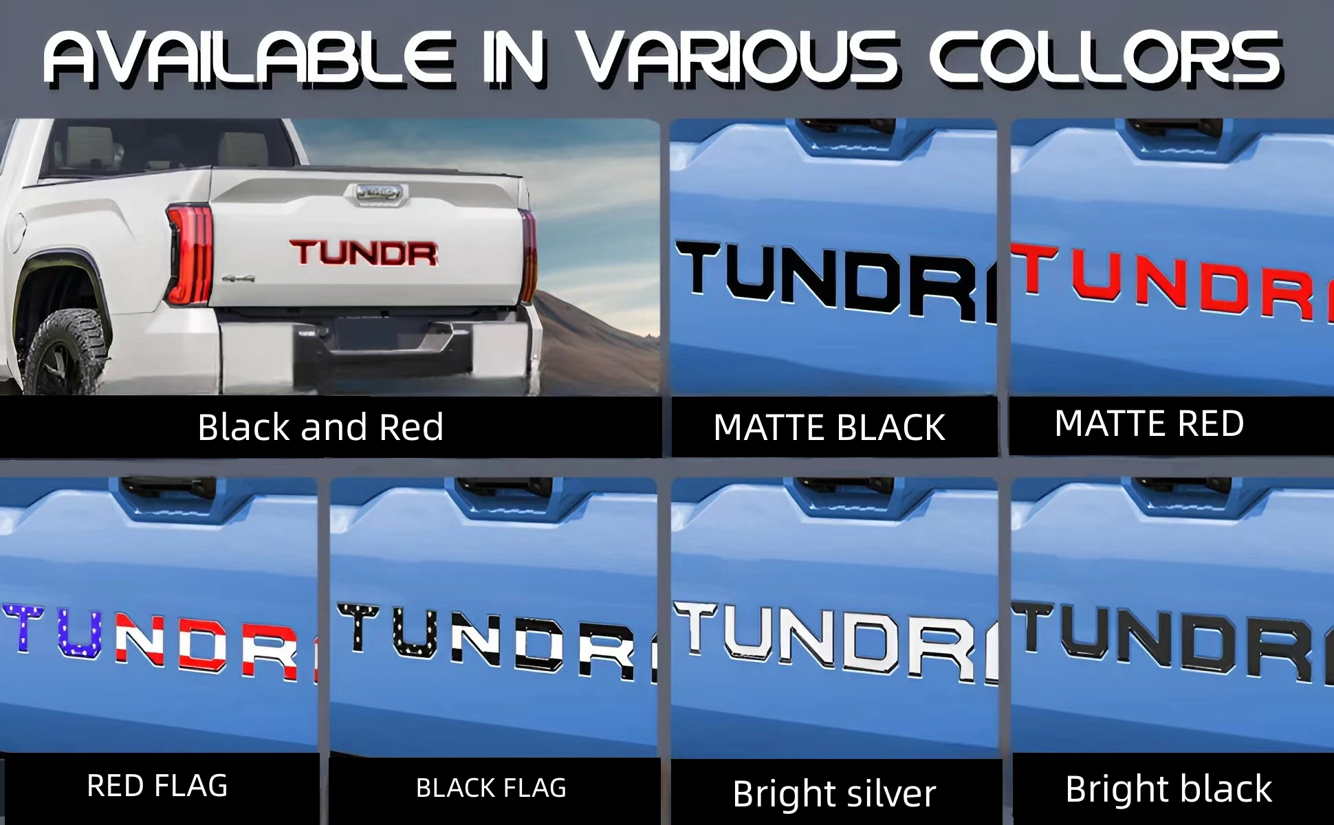 Applicable-For-Toyota-Tundra-Car-Logo-3d-Tailgate-Letters-Tundra-2022 ...