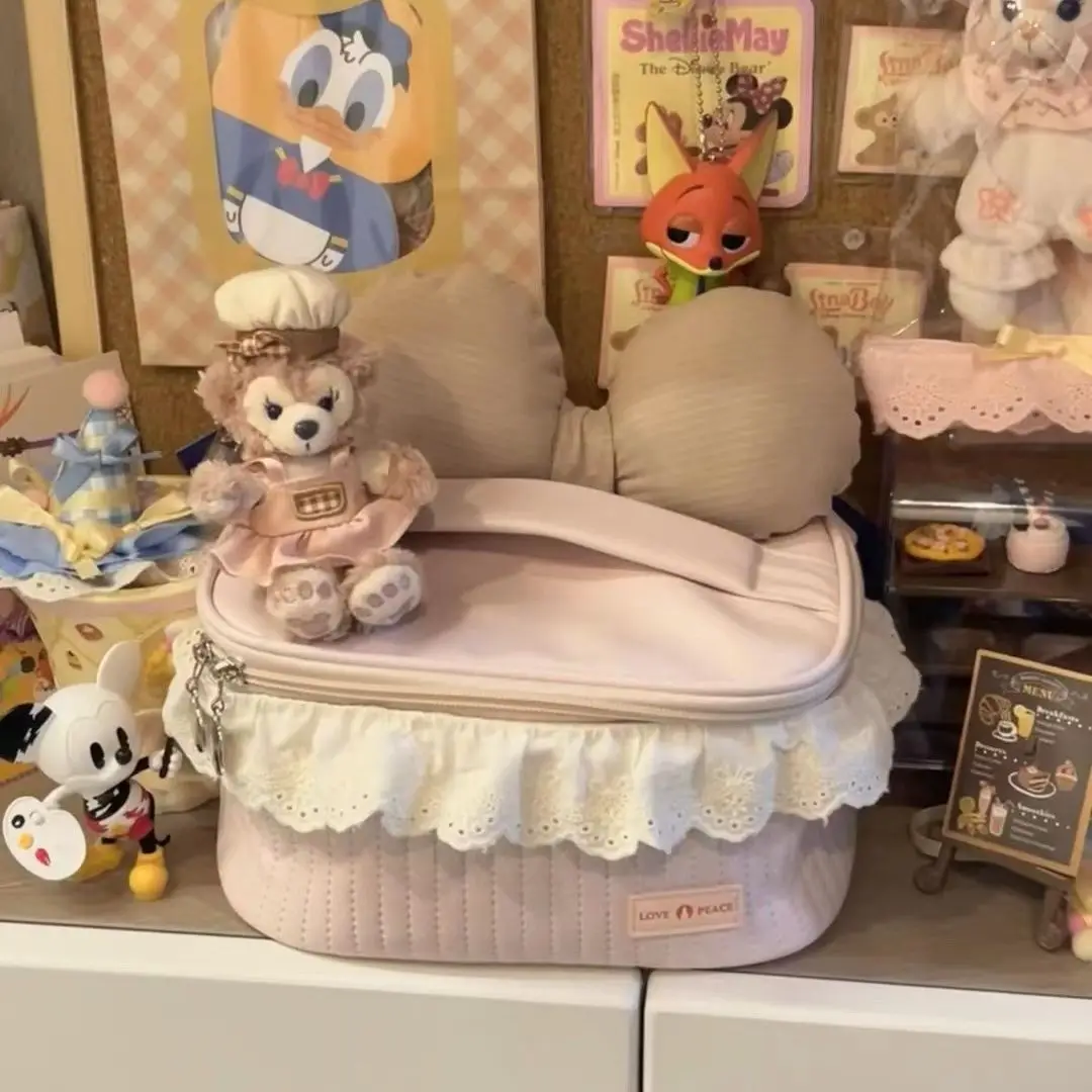 Girl-Kawaii-Pink-Cosmetic-Box-Aesthetic-Leather-Makeup-Bags-Large ...