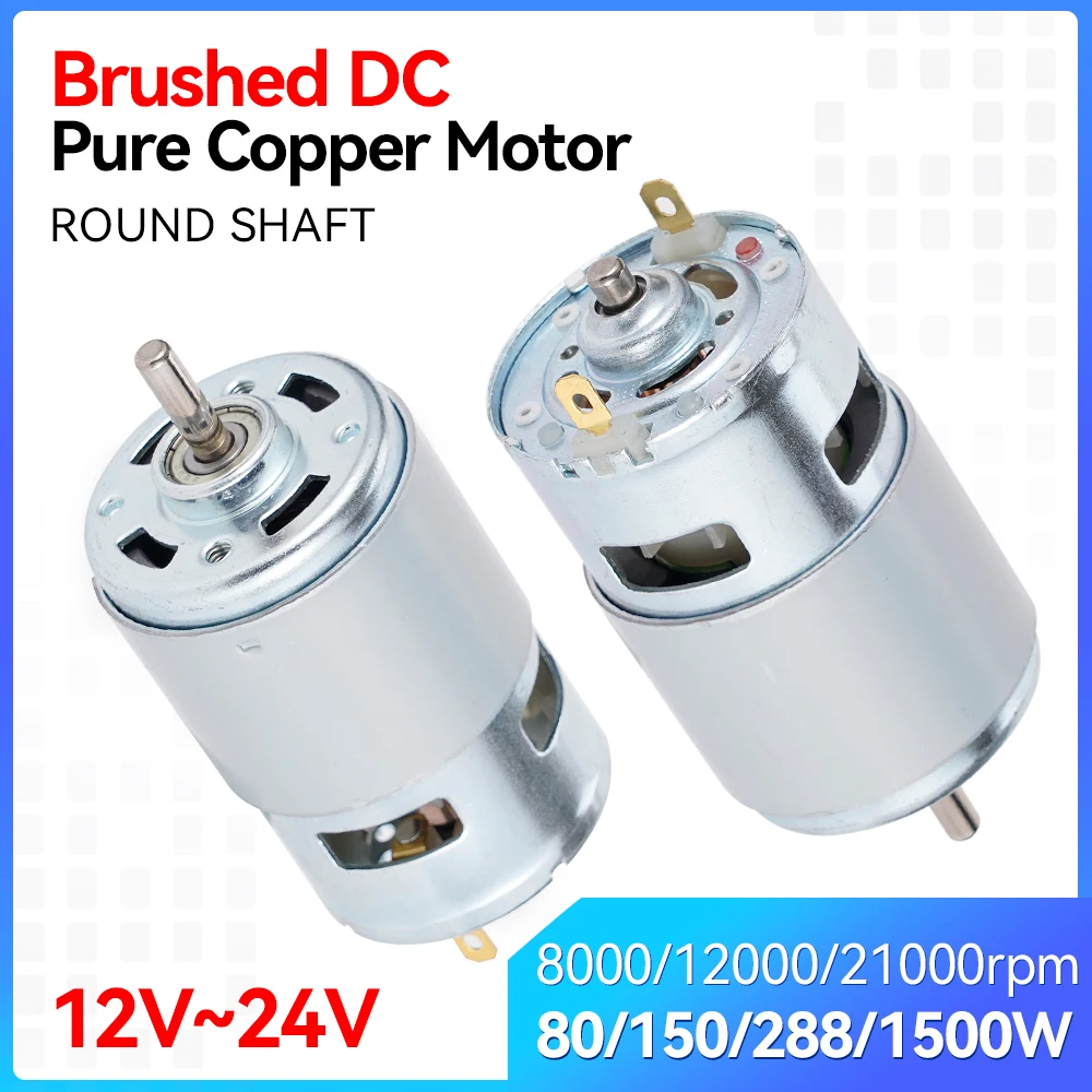 775-Motor-DC-12V-24V-80W-150W-288W-Double-Ball-Bearing-Spindle-Motor ...