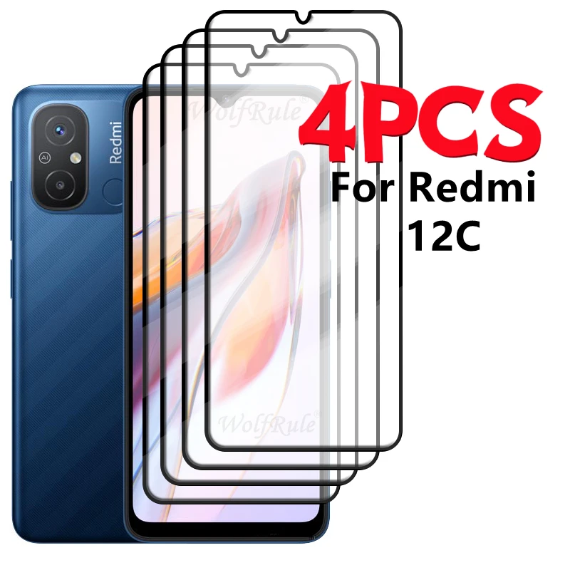 4/3/2/1PCS For Redmi 12C Glass Xiaomi Redmi 12C Tempered Glass ...