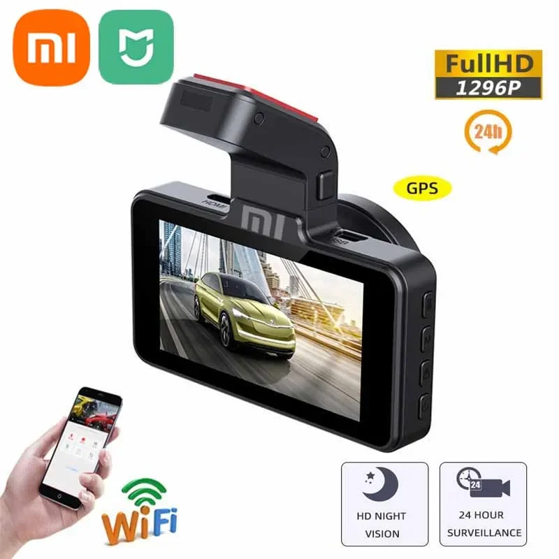 XIAOMI-MIJIA-Dash-Cam-Car-DVR-HD-1296P-Camera-Dual-Lens-Video-Recorder ...
