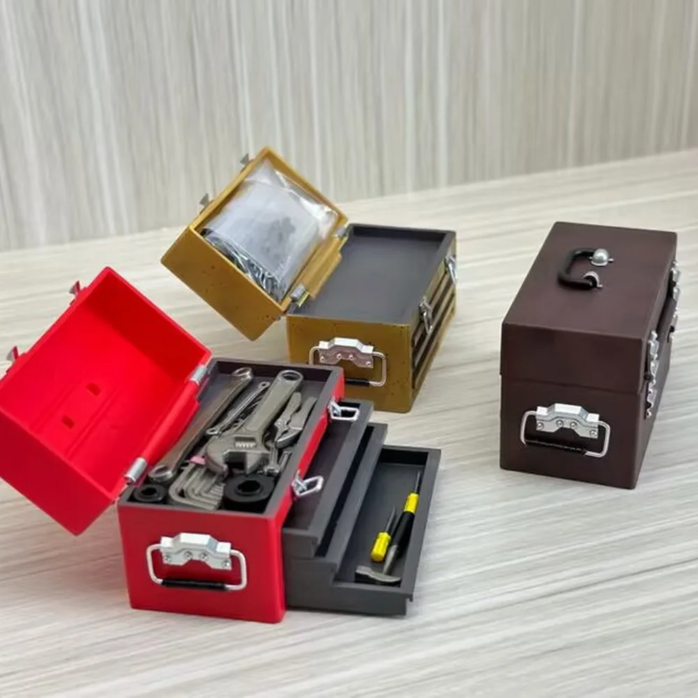 CT009 1/6 Scale Toolbox Model Set Miniature Red Yellow Brown for 12inch ...