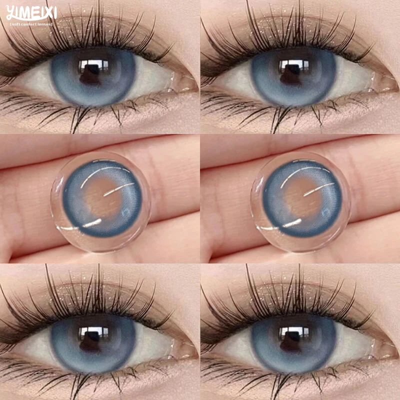 YIMEIXI-2Pcs-Blue-Eye-Korean-Lenses-Fashion-Anime-Color-Contact-Lenses ...