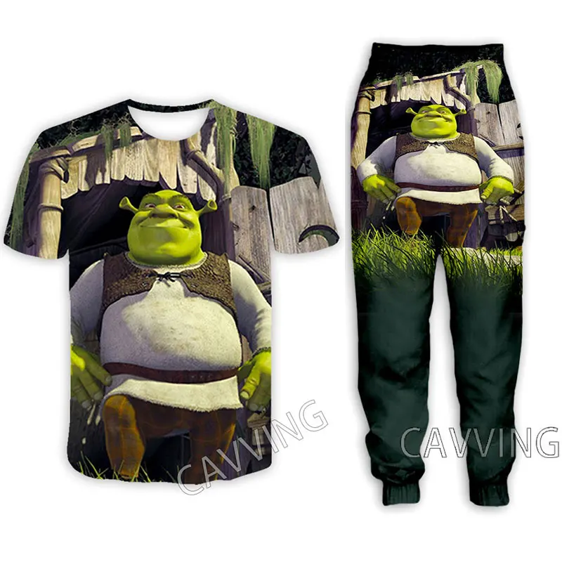 Shrek-3D-Print-Casual-T-shirt-Pants-Jogging-Pants-Trousers-Suit-Clothes ...