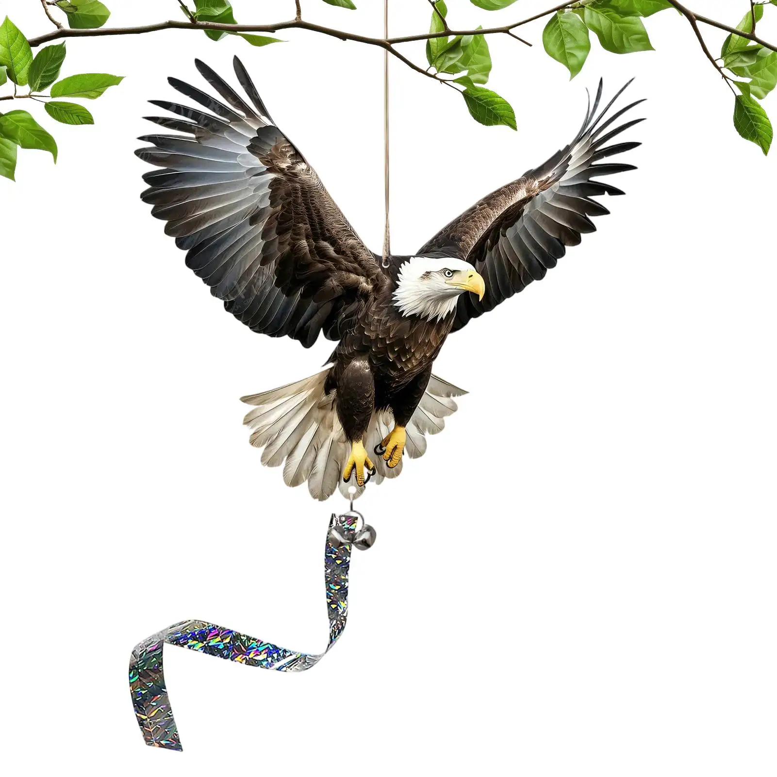 Scare Birds Away From Porch 2D Acrylic Eagle Pendant With Reflective ...