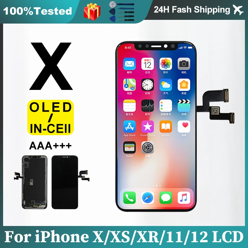 OLED Display For iPhone X XR XS Max LCD Touch Screen Digitizer Assembly ...